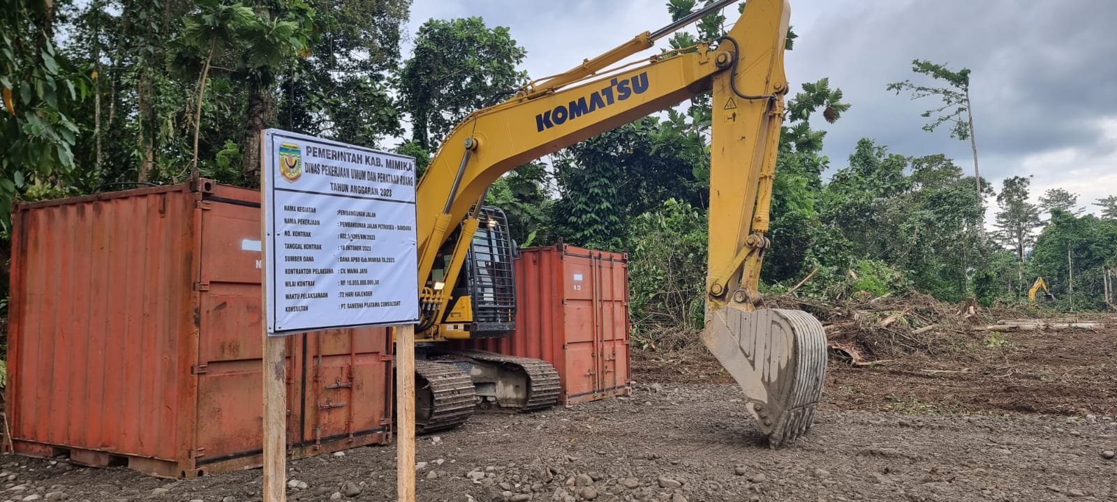 Jalan Bundaran Petrosea Menuju Bandara Mozes Kilangin Mulai Dibangun ...